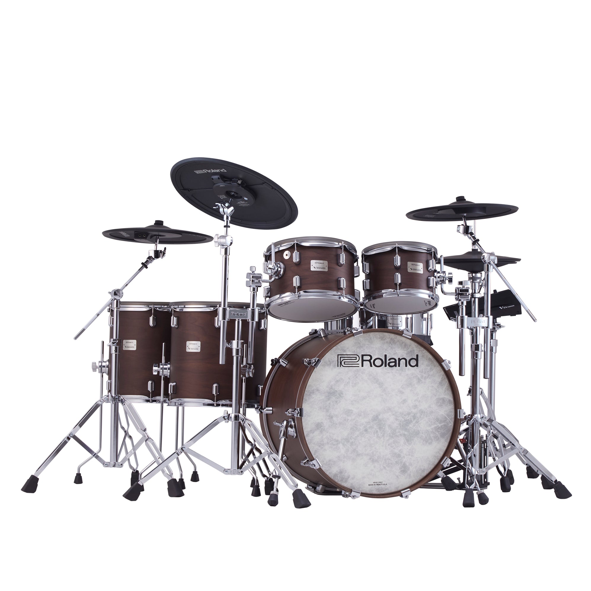 Roland Flagship VDRUMS Acoustic Design with V71 module SATIN WAL ...