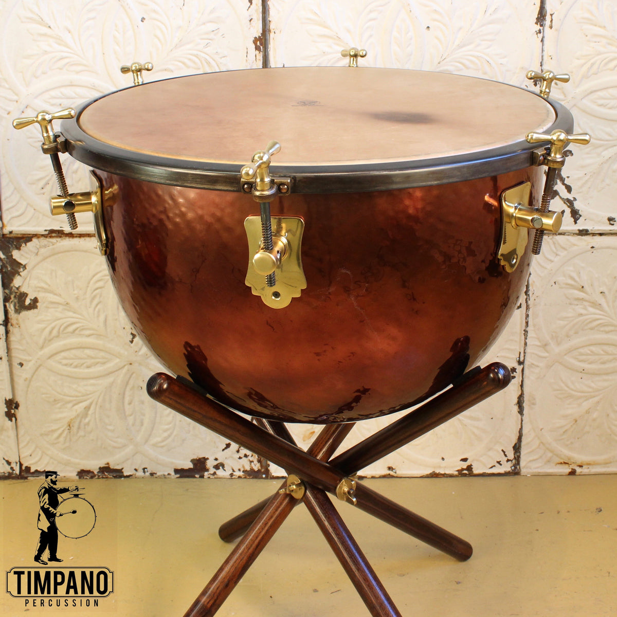 Adams Baroque Timpano with wood stand and calf head 23in - — Timpano ...